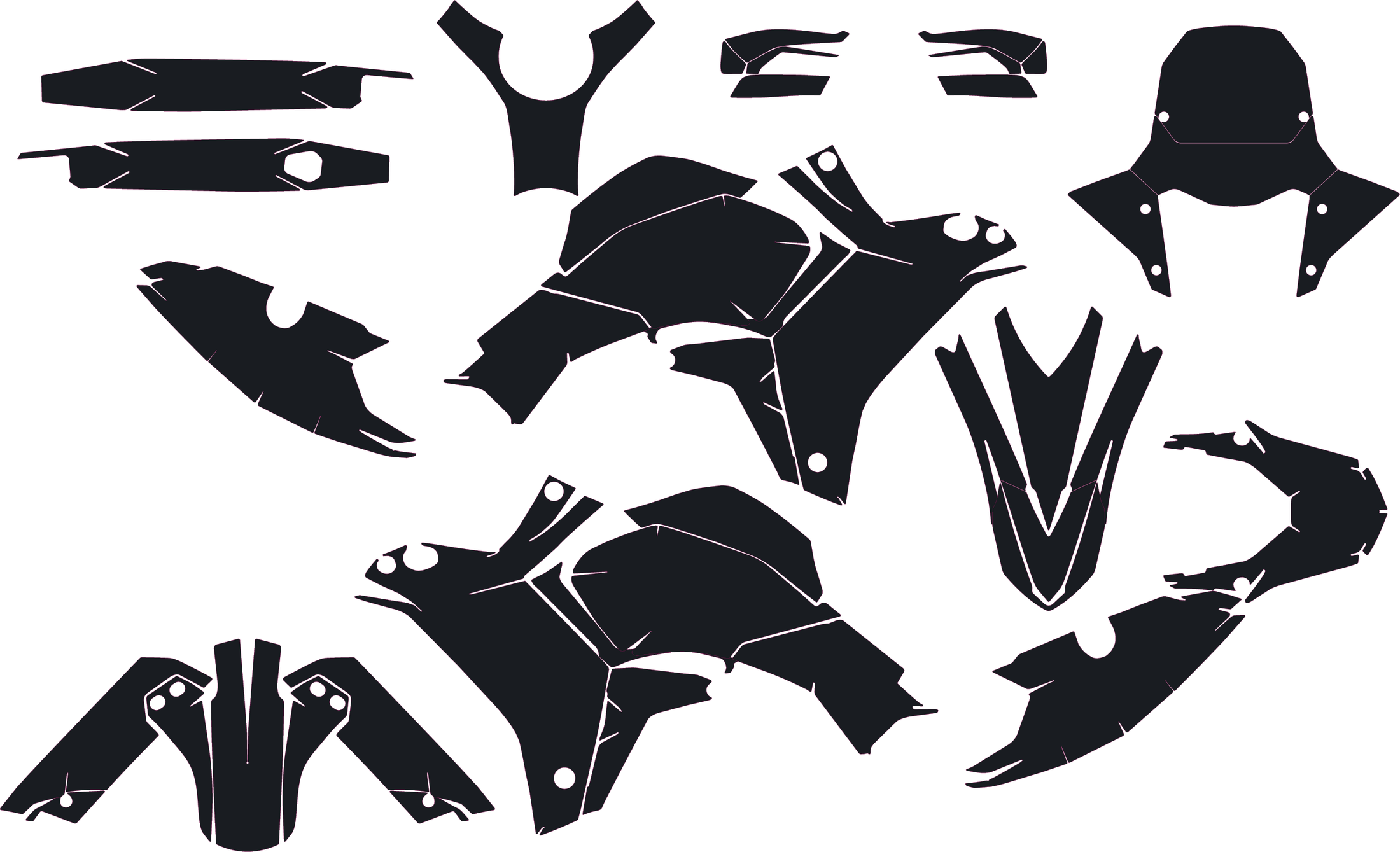 Yamaha TENERE 700 Revolution Rtech 2025-2026 Template vector graphics